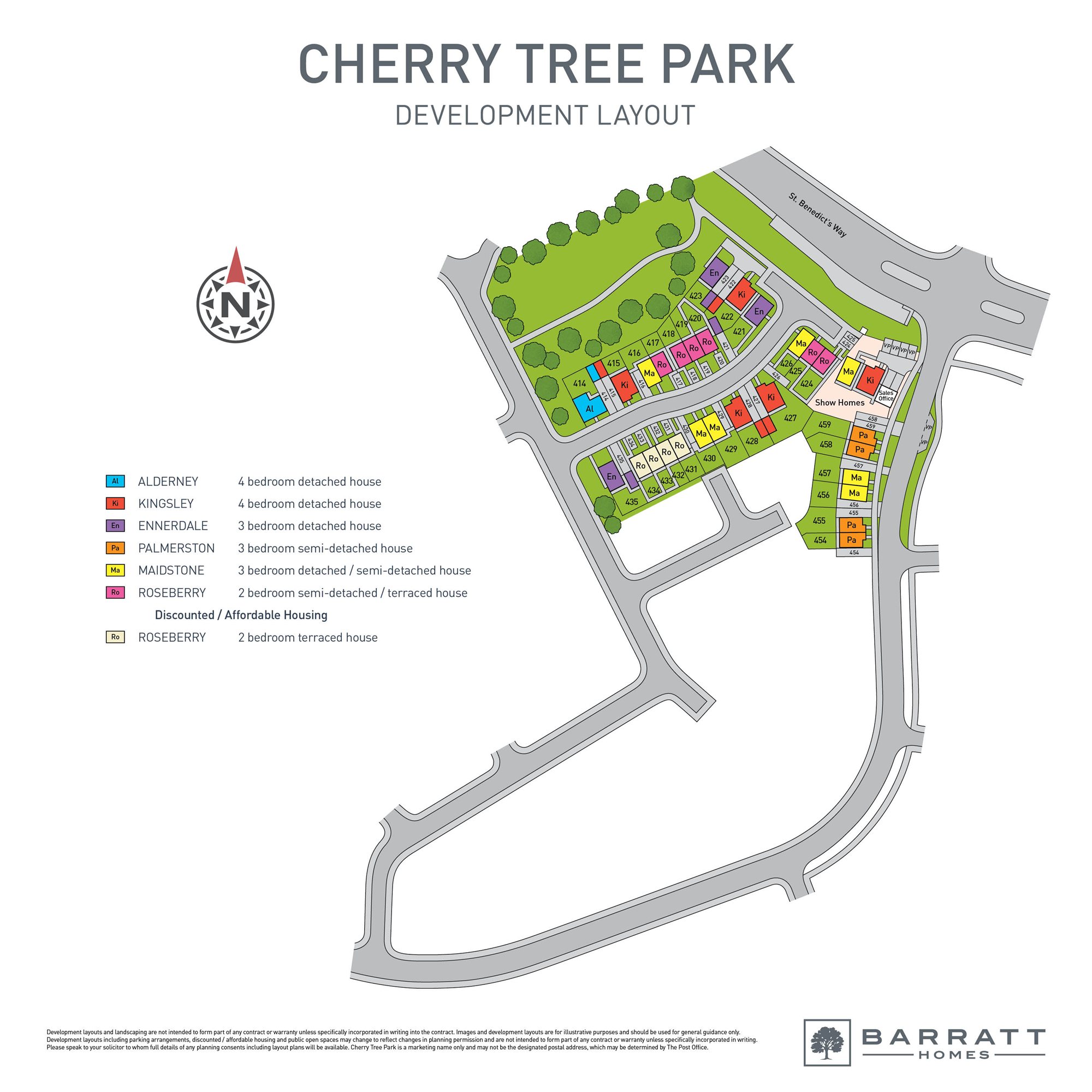 Cherry Tree Park in Hendon, Houses by Barratt Homes