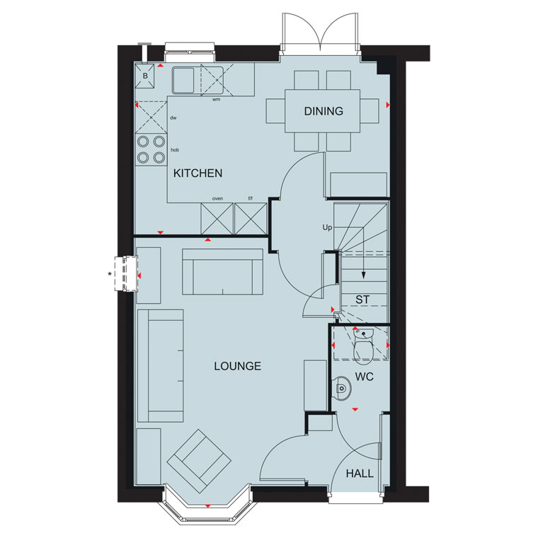 3 Bed End Terraced House, Bramble Wood in Wheldrake by David Wilson ...