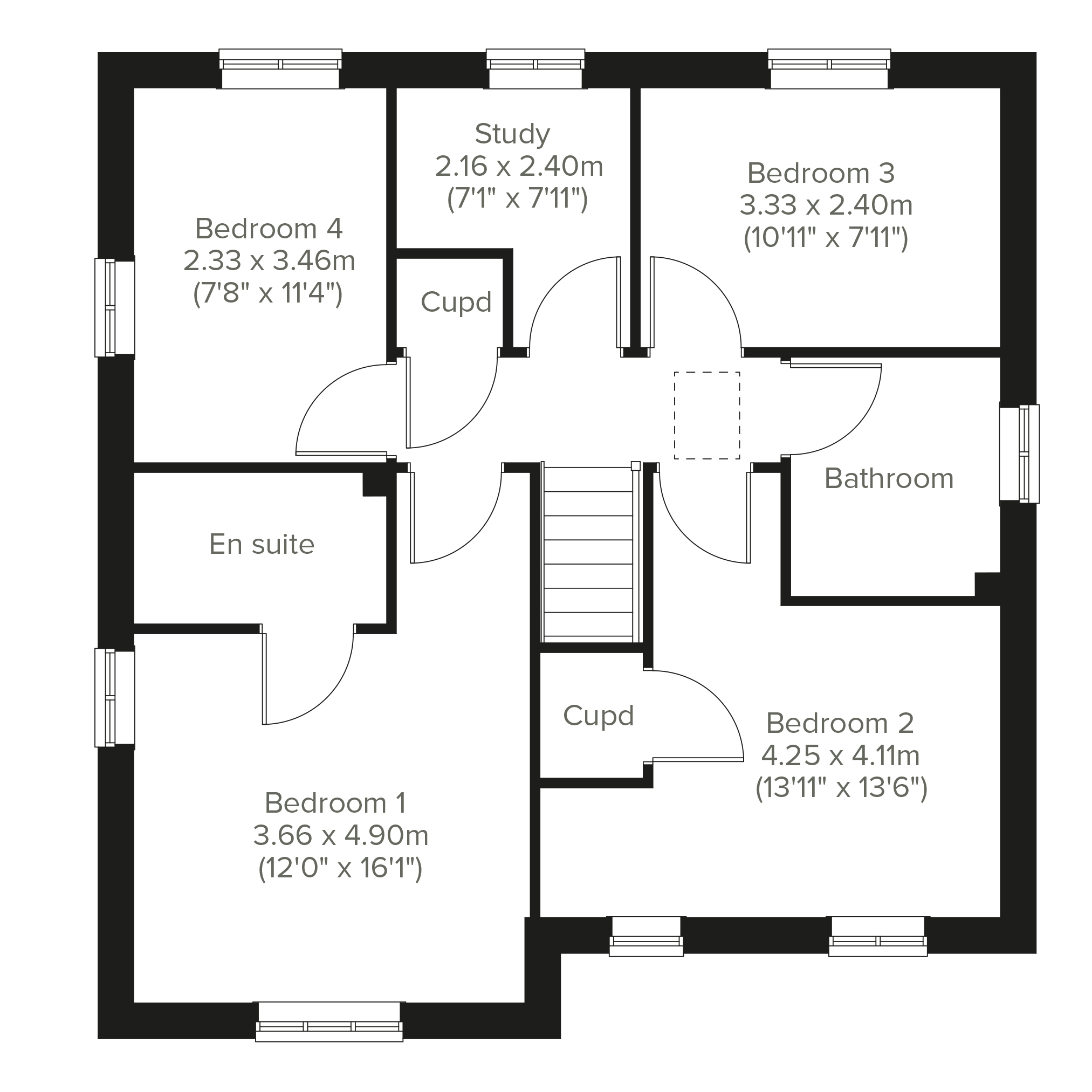 4 Bedroom Property, Fallow Park in Wallsend by Persimmon Homes (526)