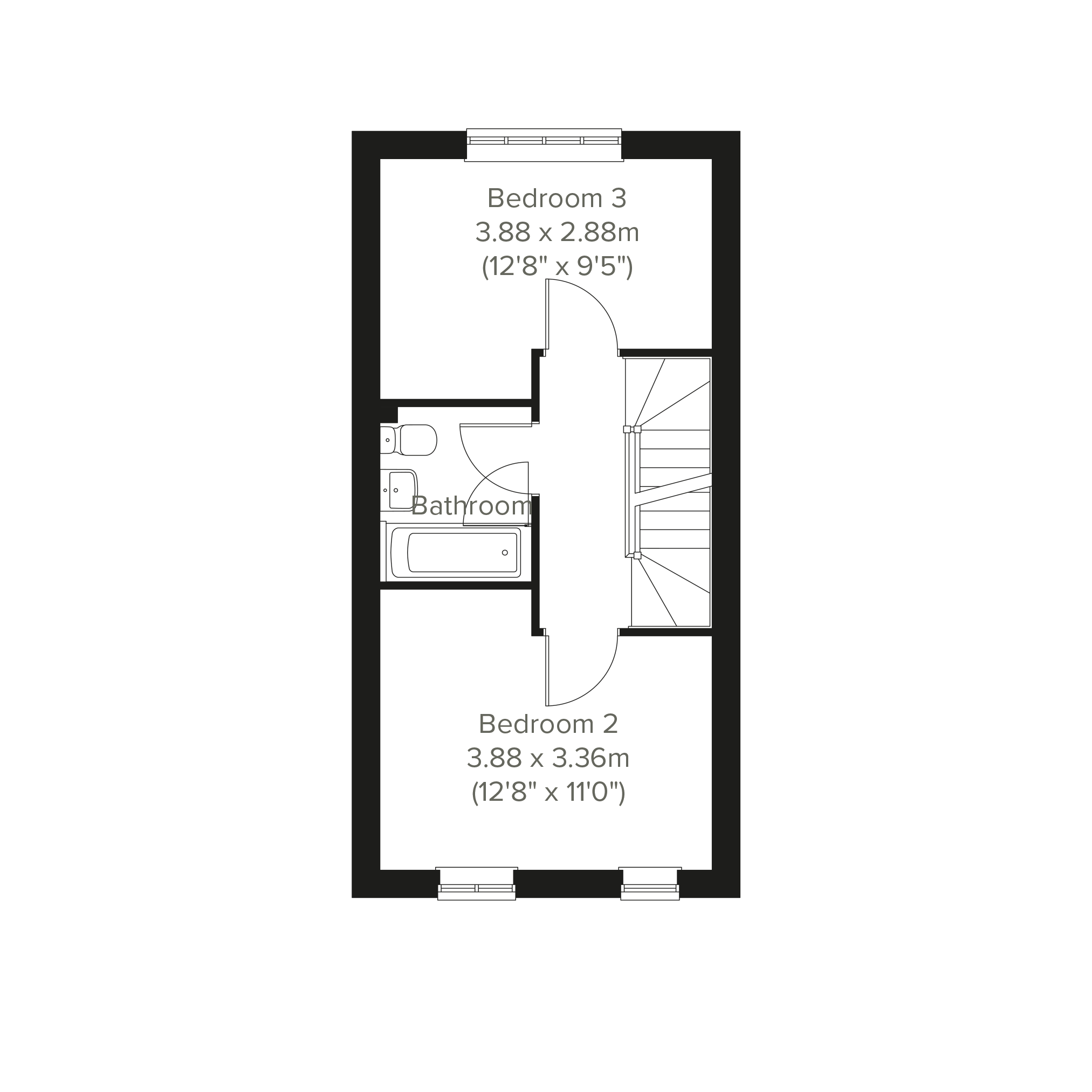 3 Bedroom Property, Fallow Park in Wallsend by Persimmon Homes (474)