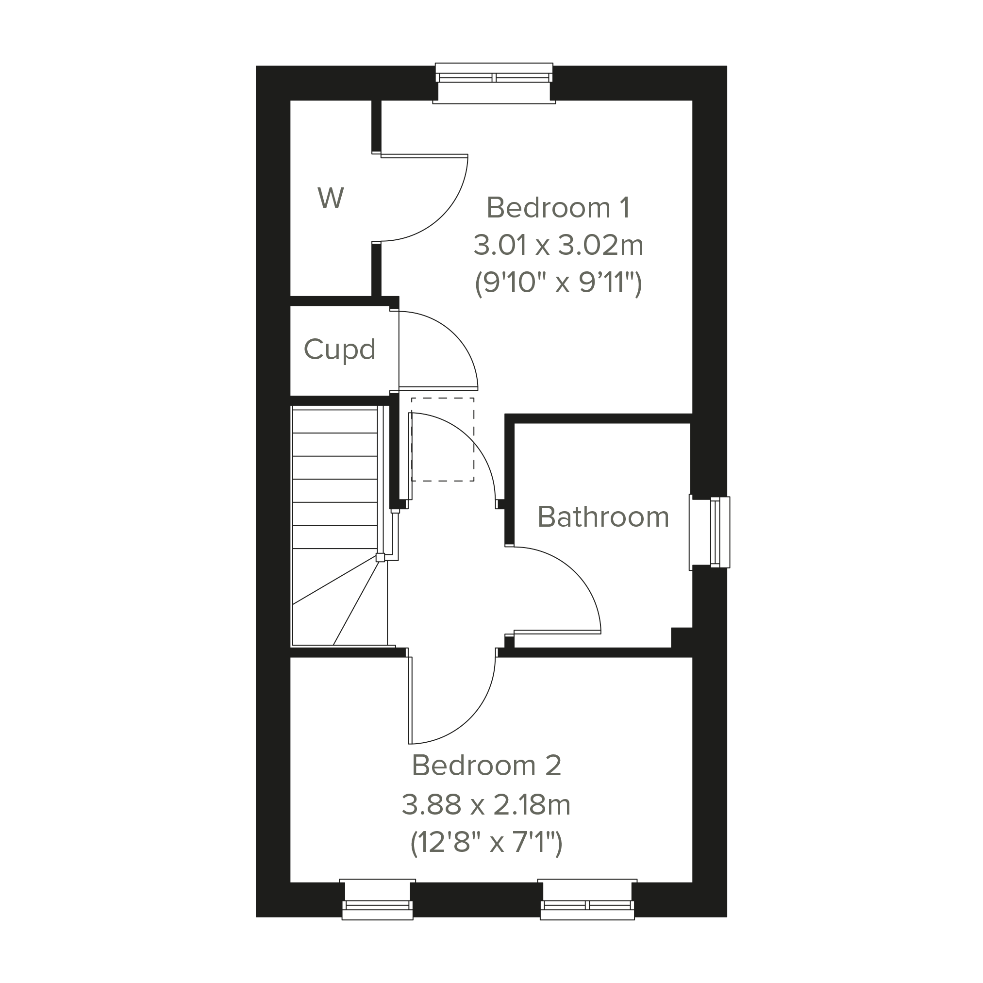 House of 2 Bedrooms, Morgans Walk in Pencoed by Persimmon Homes (450)
