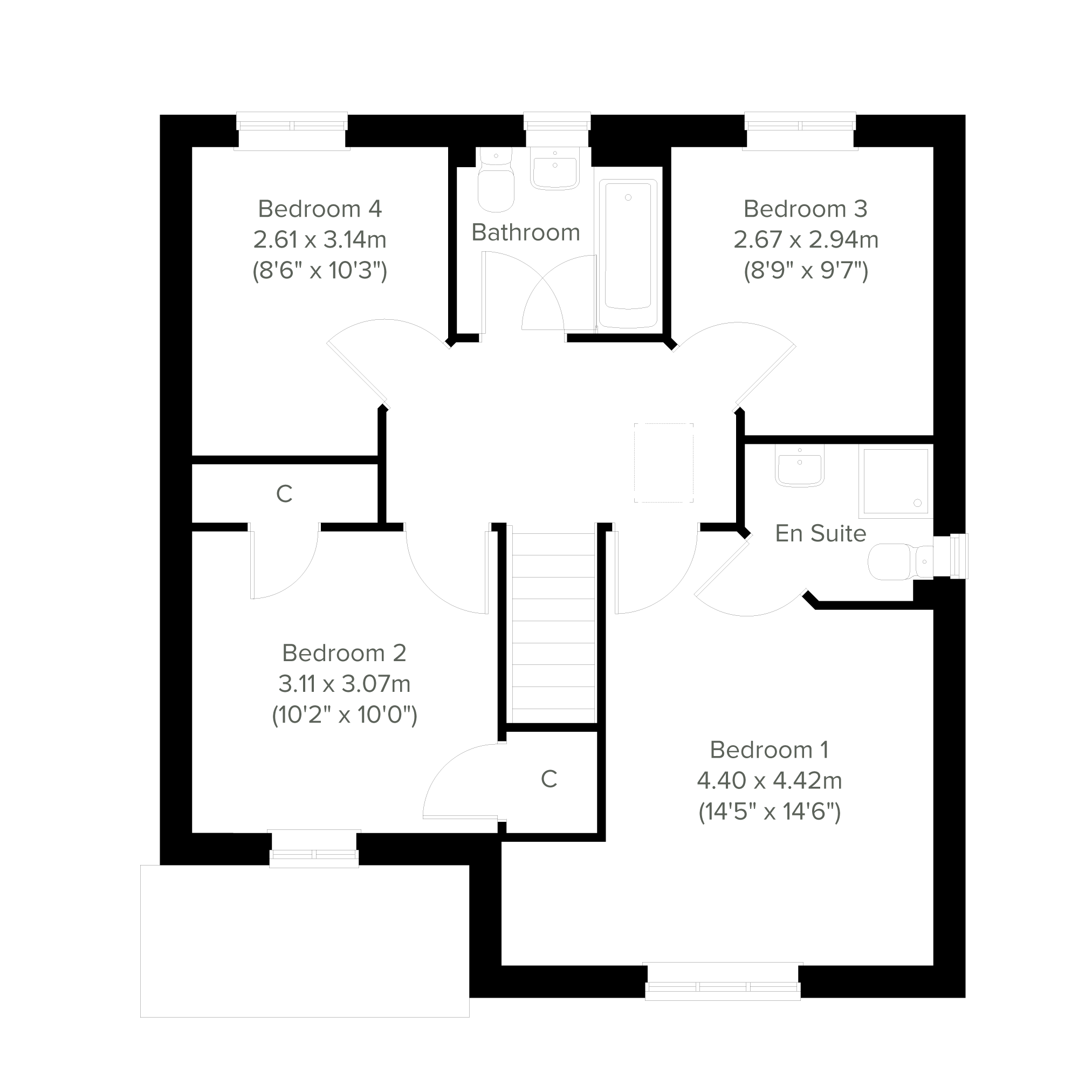 House of 4 Bedrooms, Queensgate in Garden City by Persimmon Homes (246)